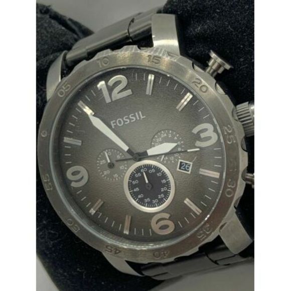 Fossil | Jewelry | Fossiljr437 Mens Watch Chronograph 5mm Grey Ion ...